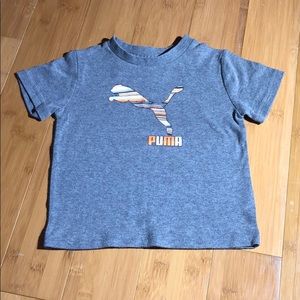 Puma | Shirts & Tops | Puma Graphic Logo Tshirt Grey 3t | Poshmark